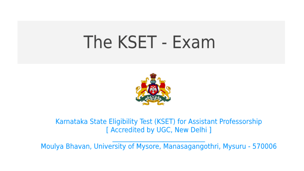 KSET, Registration, Fees, Last date 13th March 2021 » Exams » FreshersHome